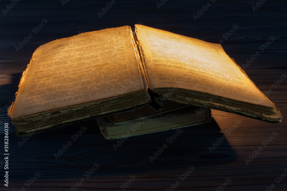 Very old opened book. Holy bible scripture text. Stock Photo | Adobe Stock