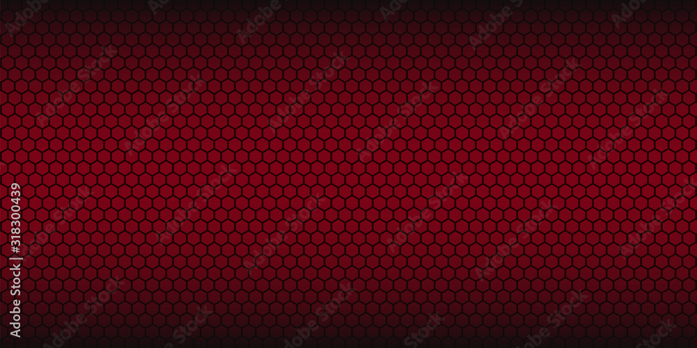 Red abstract vector background. Honeycomb pattern. Linear website ...