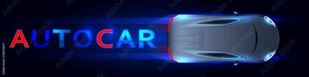 Car Logo. High Speed Sport Car - Futuristic Concept. Smart car. Vector ...
