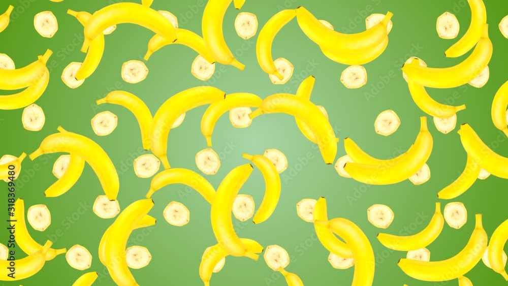 Abstract animated high quality 4K background with fruits moving ...