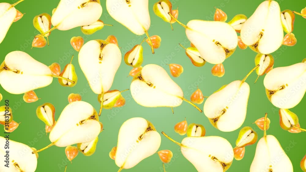 Abstract animated high quality 4K background with fruits moving ...