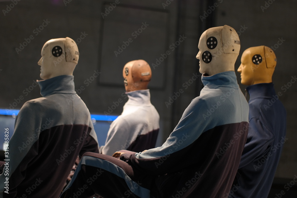 Crash test dummies for car crashes. Automobile safety test dummies ...