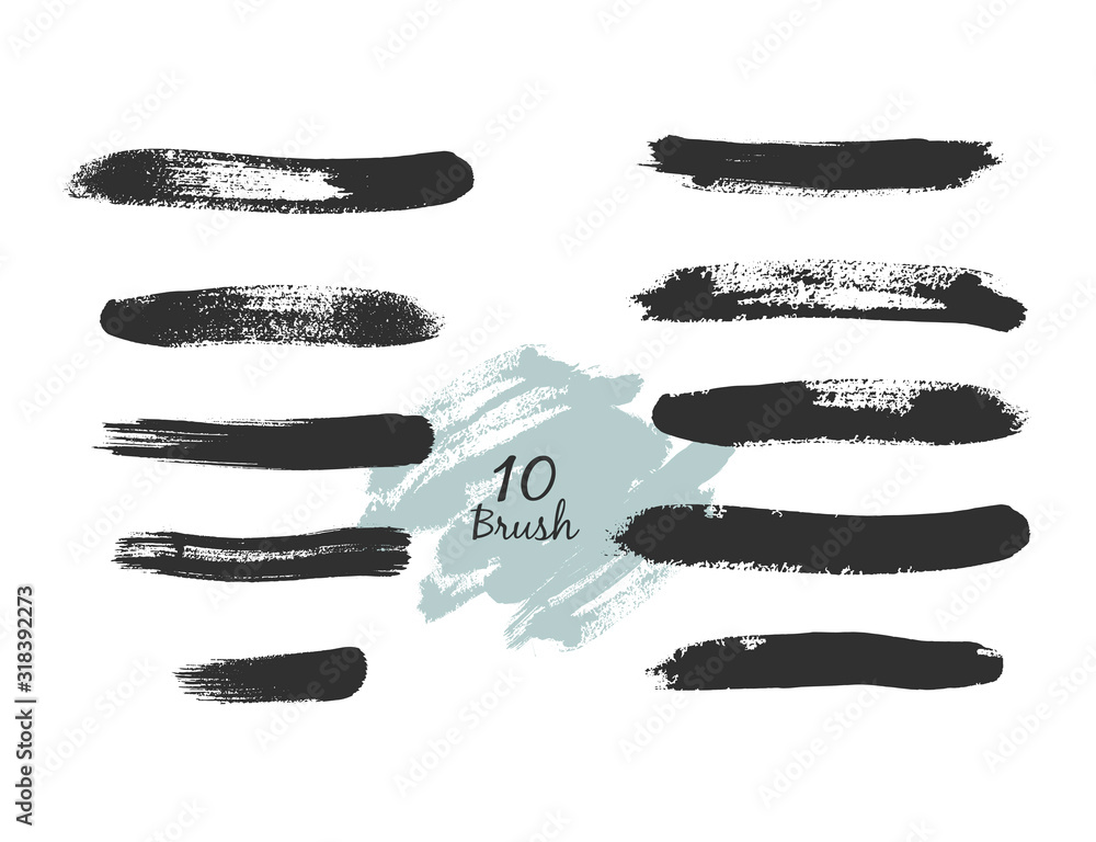 Collection of vector art brushes. Hand drawn brush style modern ...