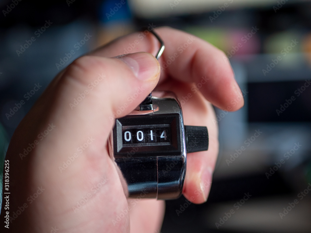 4 Digit Number Hand Tally Counter Clicker Number 14 (Concept Idea :Age ...