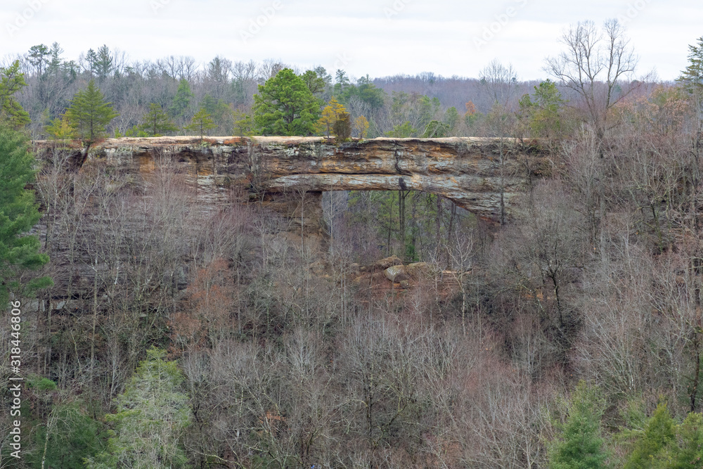 Natural Bridge from Lookout Point in Natural Bridge State Resort Park ...