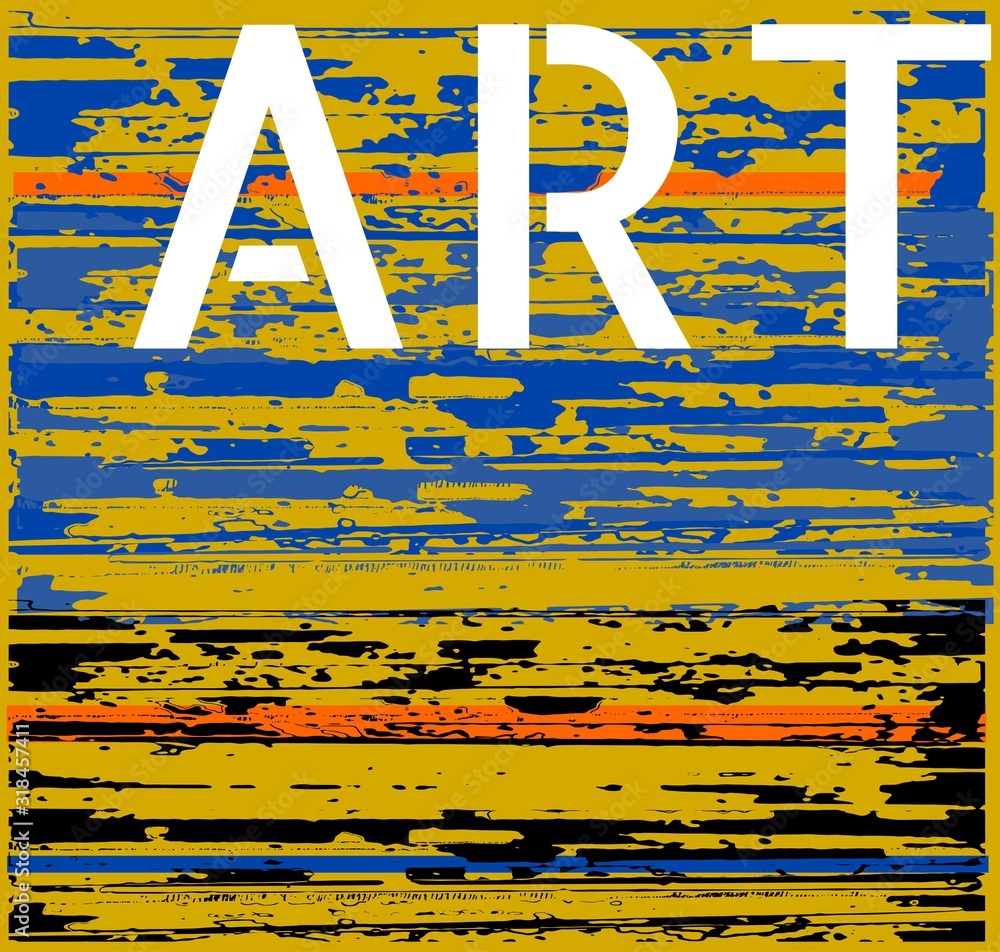 Art graphic sign on grunge lines Stock Vector | Adobe Stock