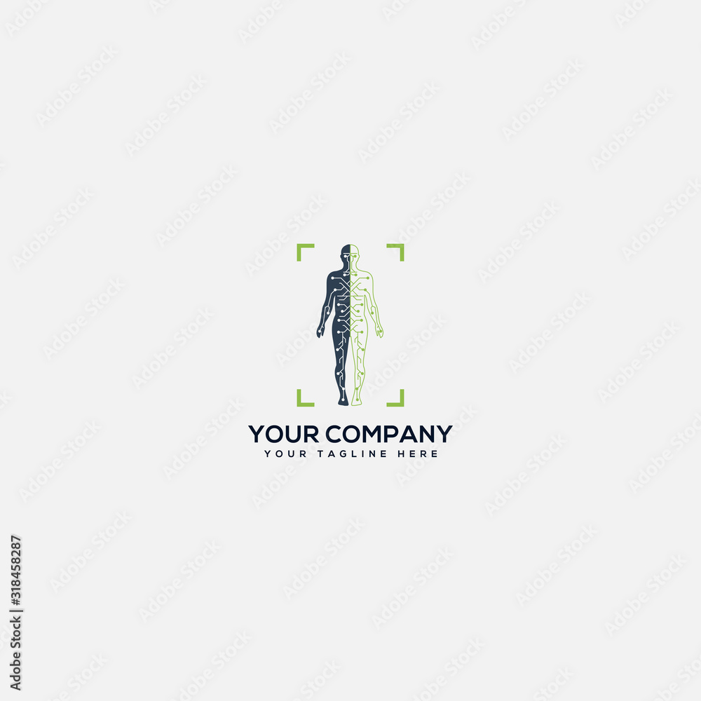 scan your body logo, scan medical check up logo Stock Vector | Adobe Stock