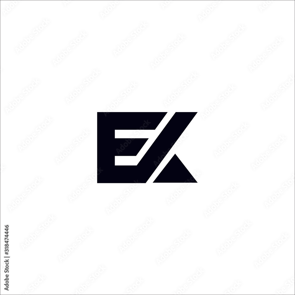 E and K letters logo alphabet design Stock Vector | Adobe Stock