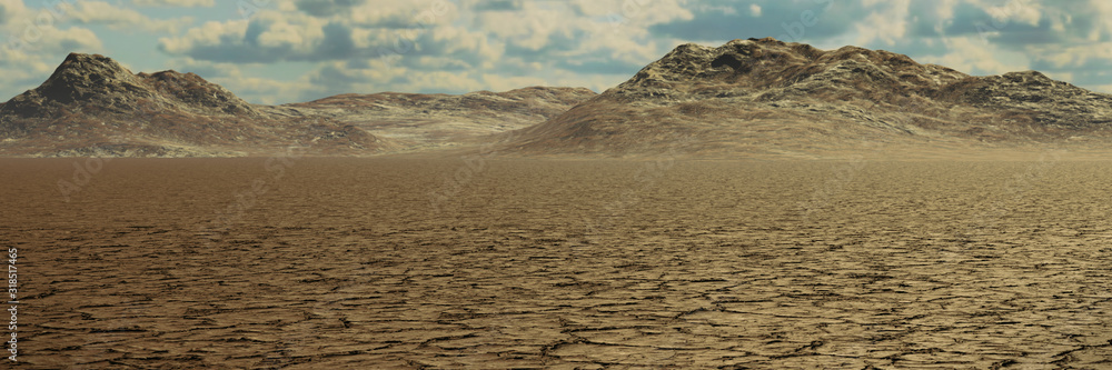 desert landscape, climate change crisis, global warming impact on ...