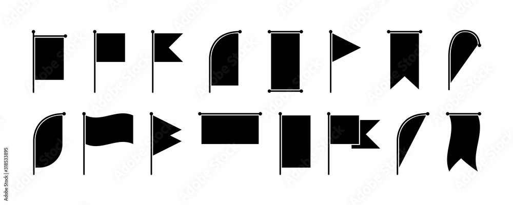 Flags icons. Flags collection, isolated on white background. Mockup ...