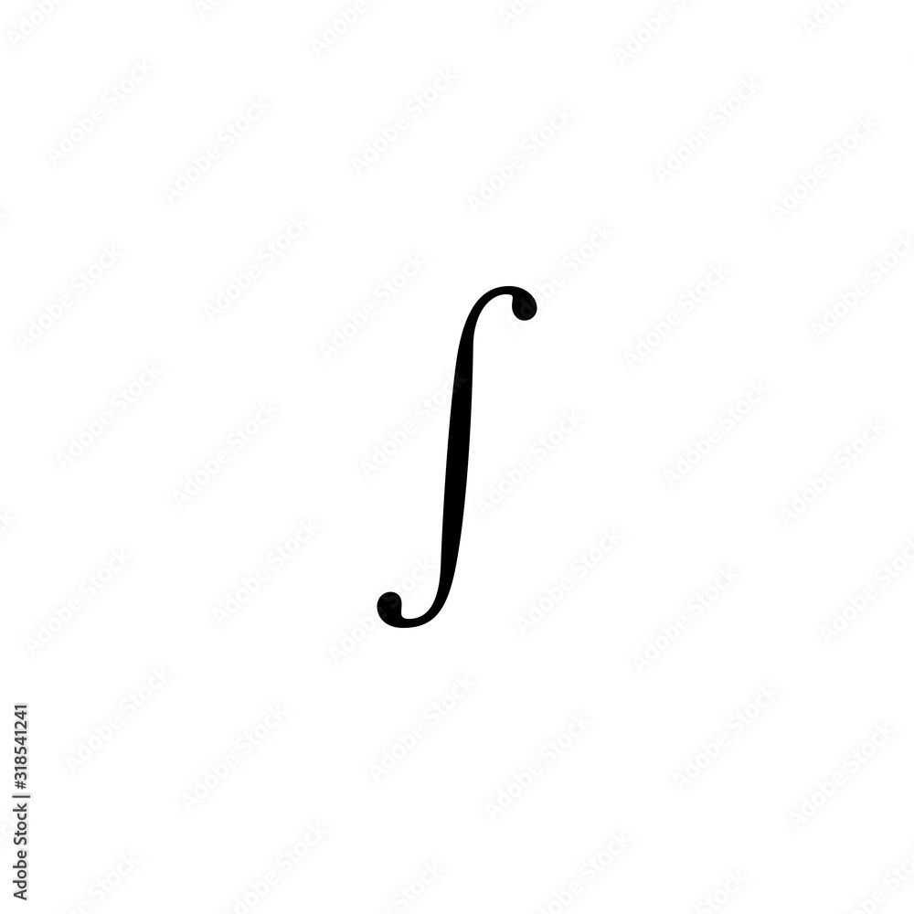 integral symbol. vector icon on white background Stock Vector | Adobe Stock