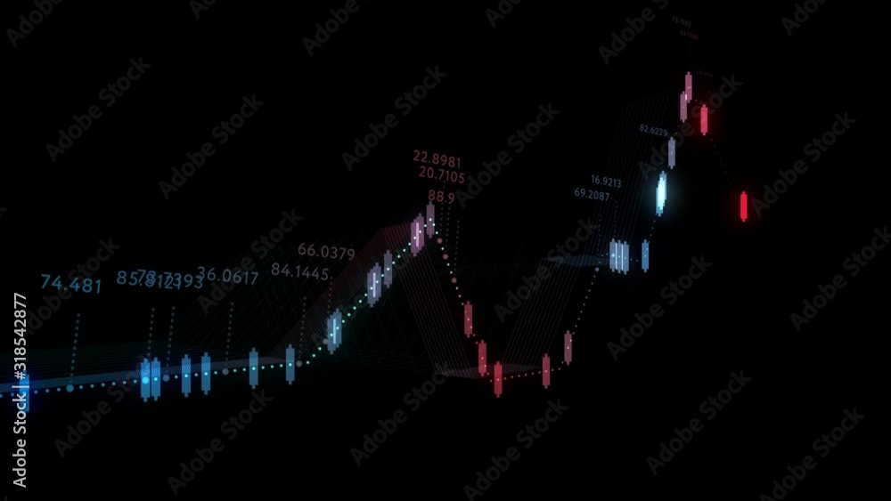 Trader analysis on information paper chart. Business diagram animation ...