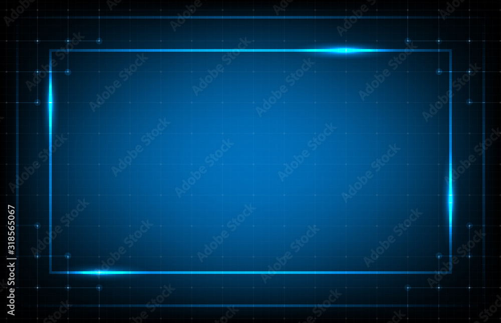 abstract background of blue frame hud ui technology line Stock Vector ...