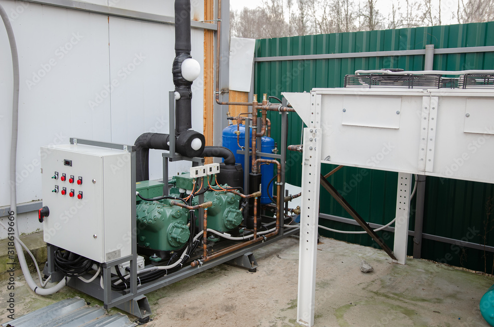 warehouse air conditioning system Stock Photo | Adobe Stock