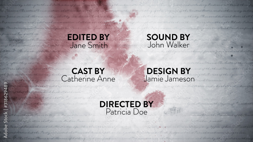 Ink Style End Credits Stock Template | Adobe Stock