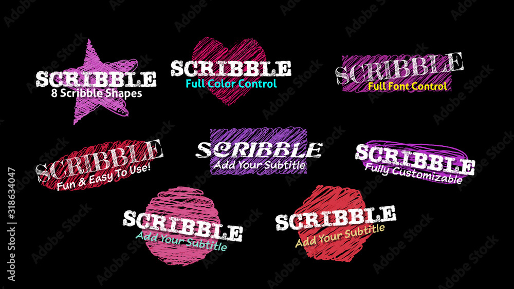 Scribble Shape Tiles Stock Template | Adobe Stock