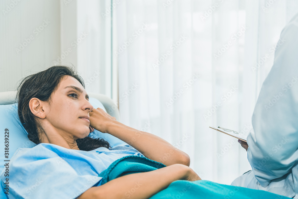 Doctor visit,discuss, checking and record for patient status at the ...
