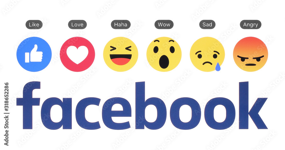 New Facebook logo with like button and Empathetic Emoji Reactions ...