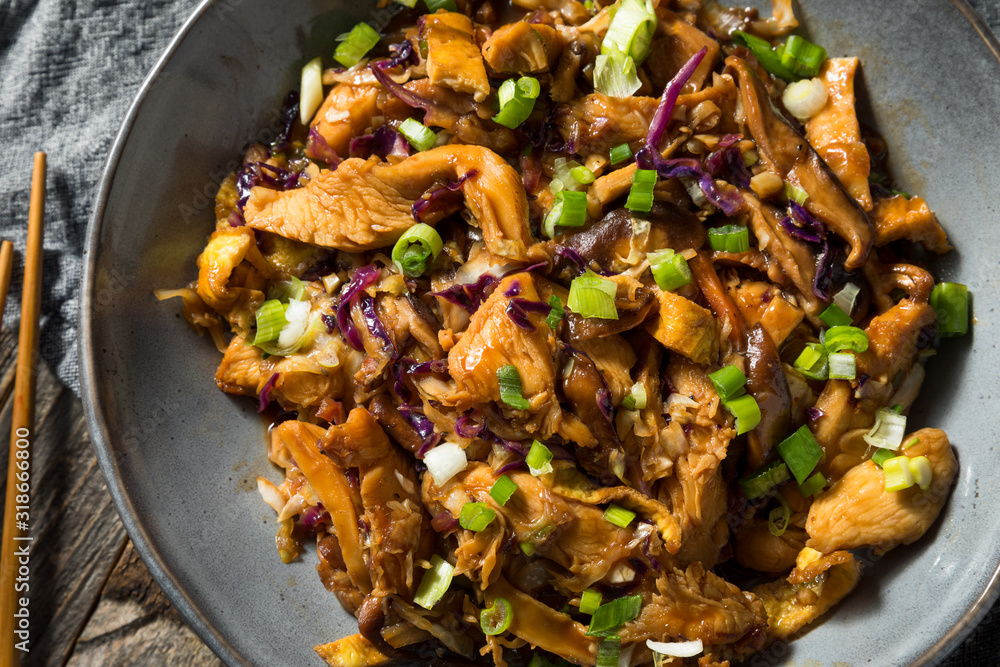 Homemade Chinese Mu Shu Pork Stock Photo | Adobe Stock