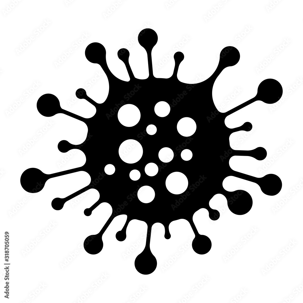 A simple icon depicting a virus. Vector vector de Stock | Adobe Stock