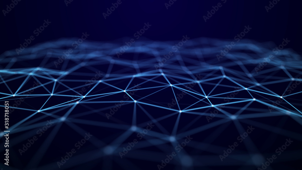 Network connection structure. Data transfer. Abstract background with ...
