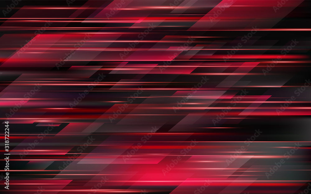 High speed. Red abstract technology background. Vector illustration ...