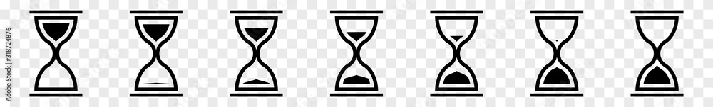 Hourglass Icon Black | Hourglasses | Time Symbol | Sandglass Logo ...