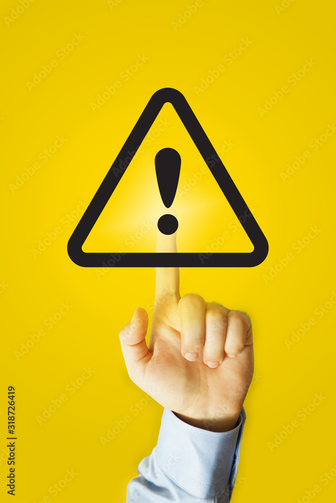 Exclamation mark, warning and safety concept Stock Photo | Adobe Stock