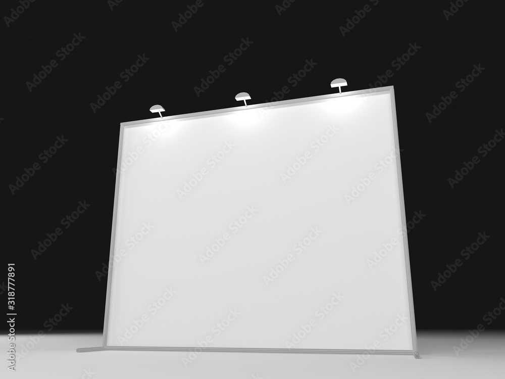 3d render 2x3 backdrop with light. Realistic mockup. Stock Illustration ...