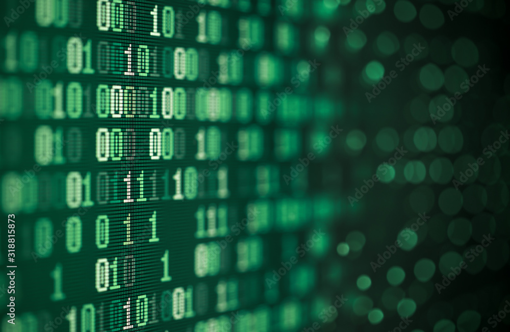 Foto de computer binary data abstract technology background do Stock ...