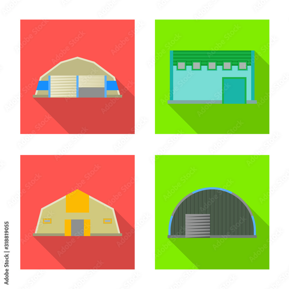 Vector design of architecture and facade logo. Set of architecture and ...