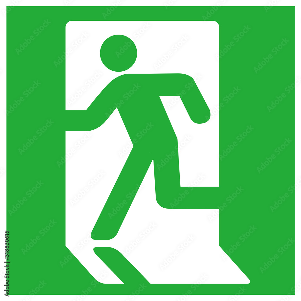 emergency exit sign icon vector Stock Vector | Adobe Stock
