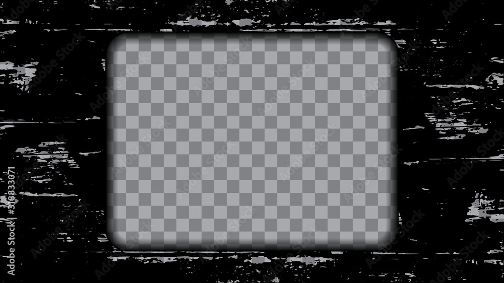 Old cinematic frame on a transparent background. Video aspect ratio 16: ...