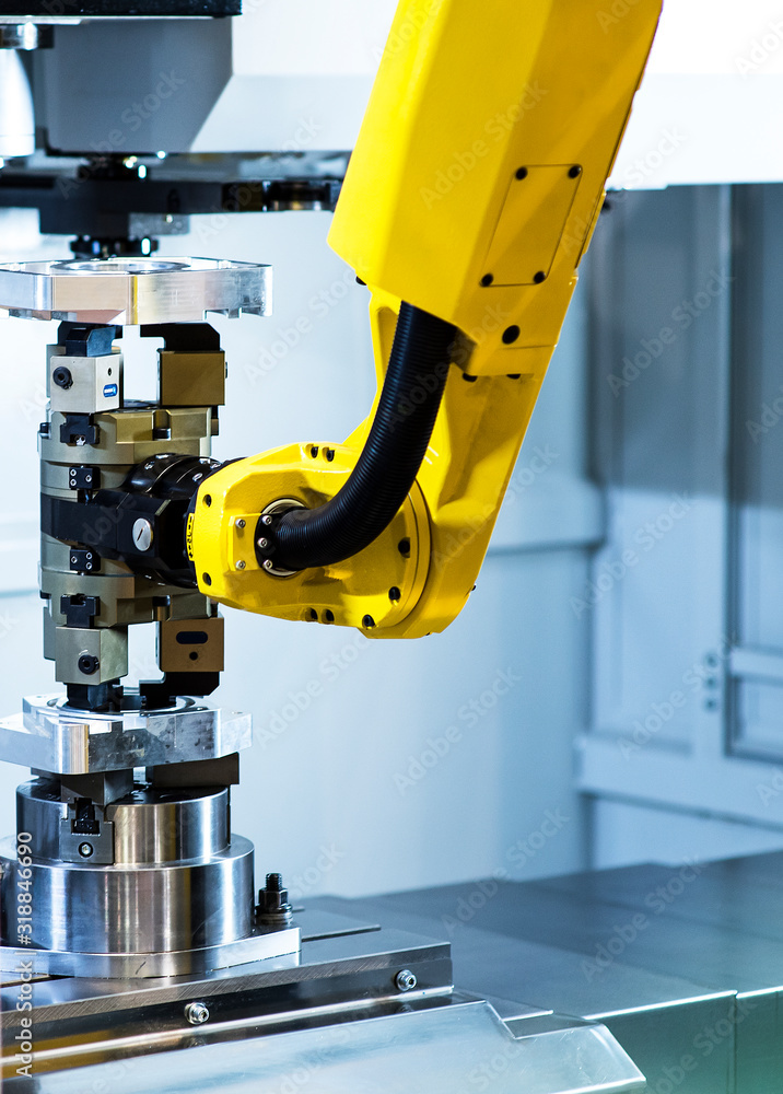 Augmented reality for industry concept. Robotic and Automation system ...