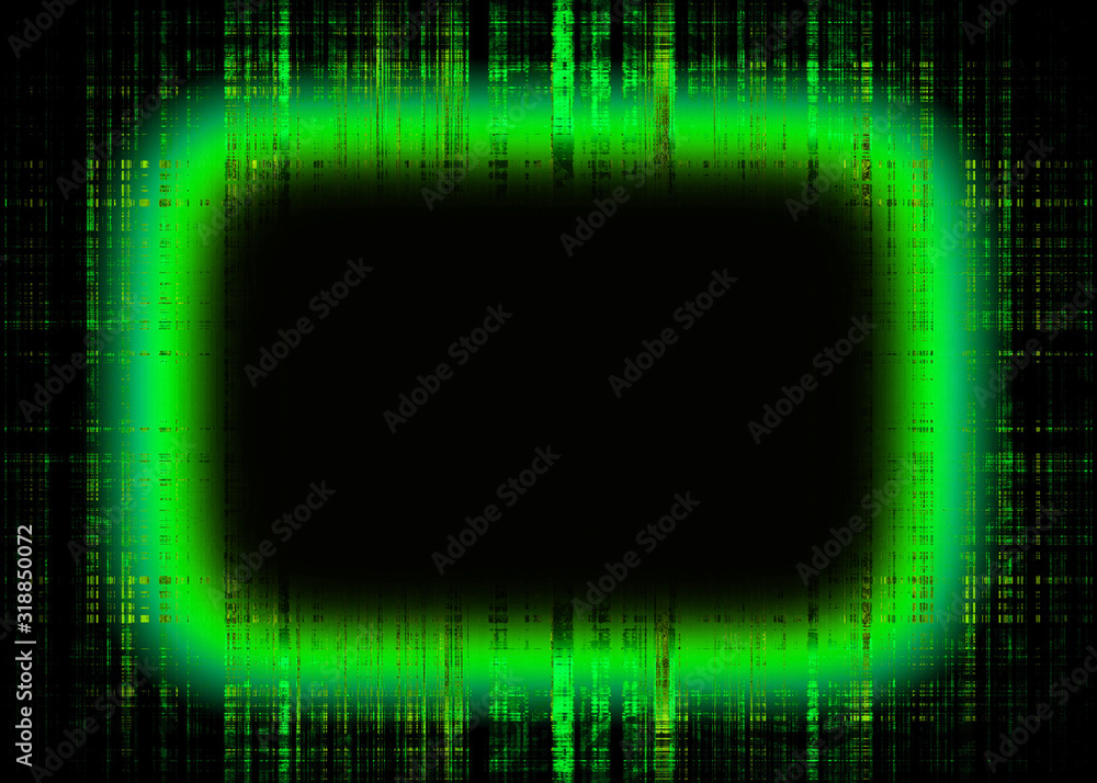 Glowing green border frame Stock Illustration | Adobe Stock
