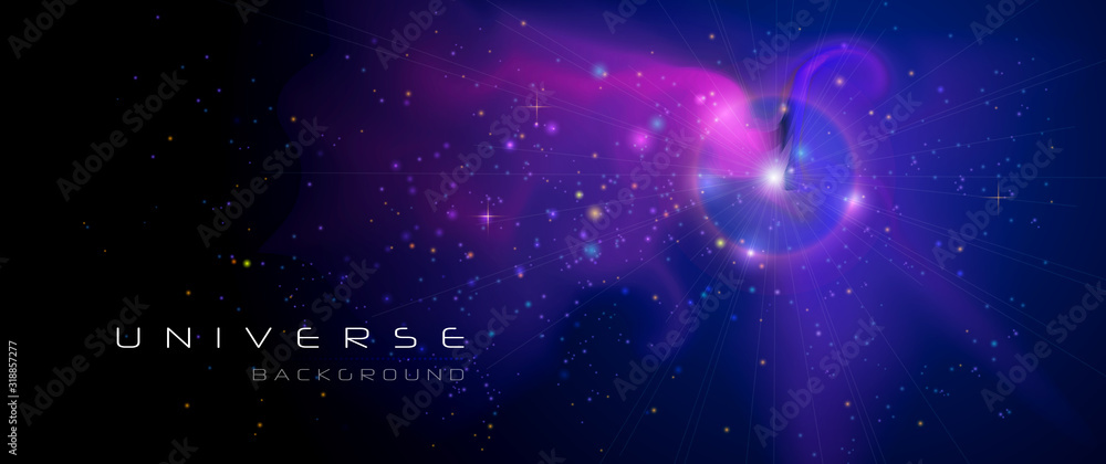 Vector abstract of cosmos. Illustration night sky, Cosmic Galaxy ...