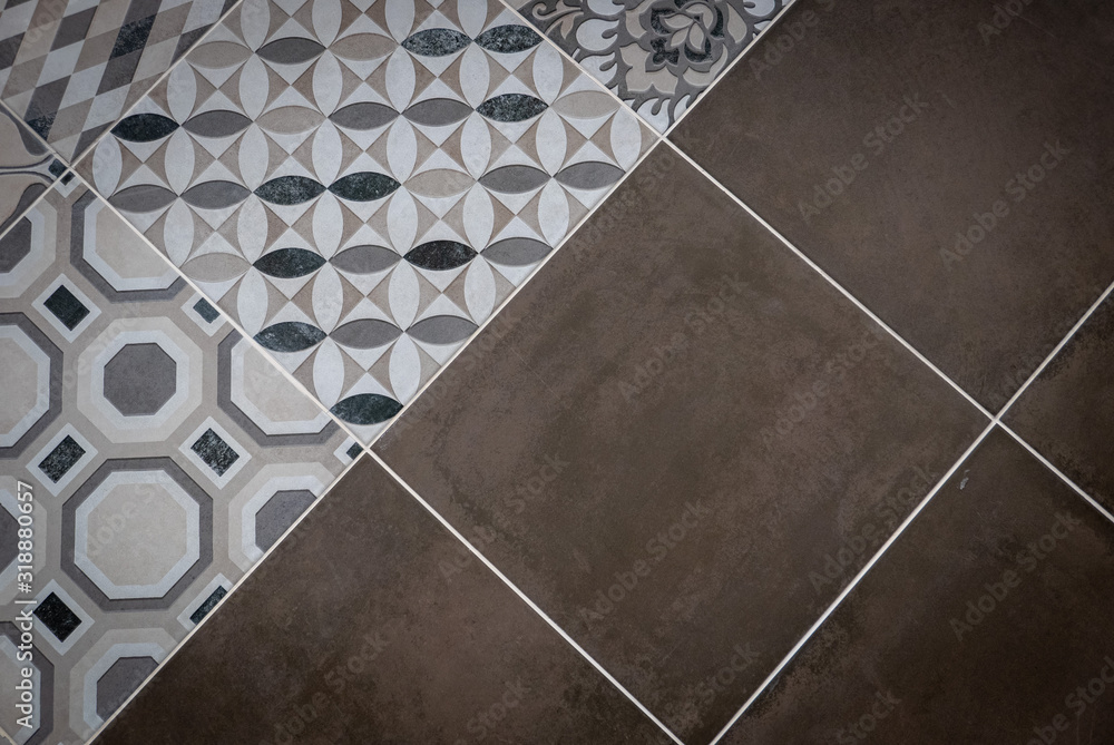 Ceramic tiles flooring - texture of natural ceramic floor Stock Photo ...