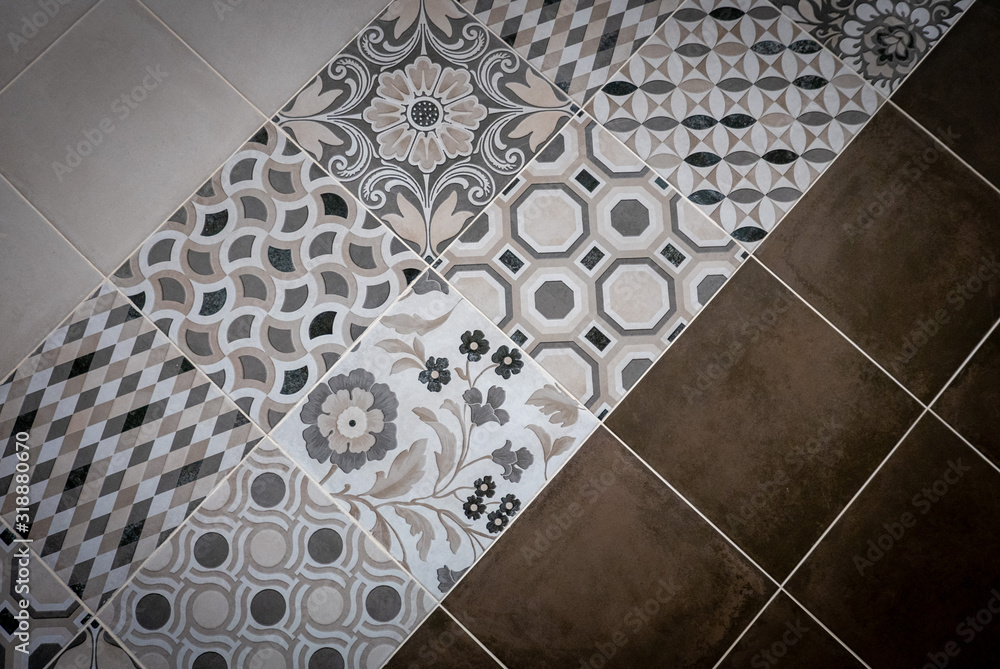 Ceramic tiles flooring - texture of natural ceramic floor Stock Photo ...