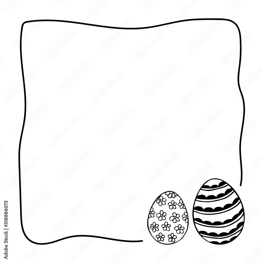 Easter Border Clipart Black And White