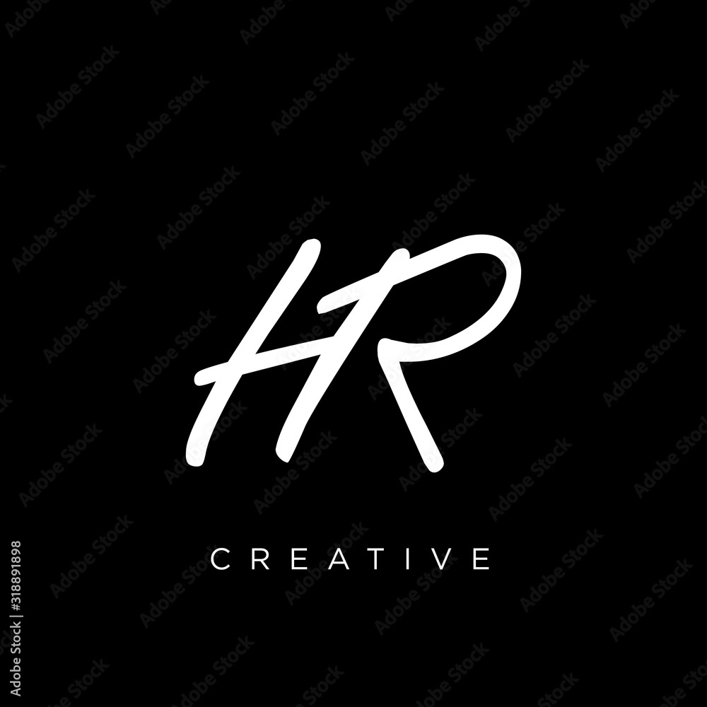 hr logo design vector icon symbol Stock Vector | Adobe Stock