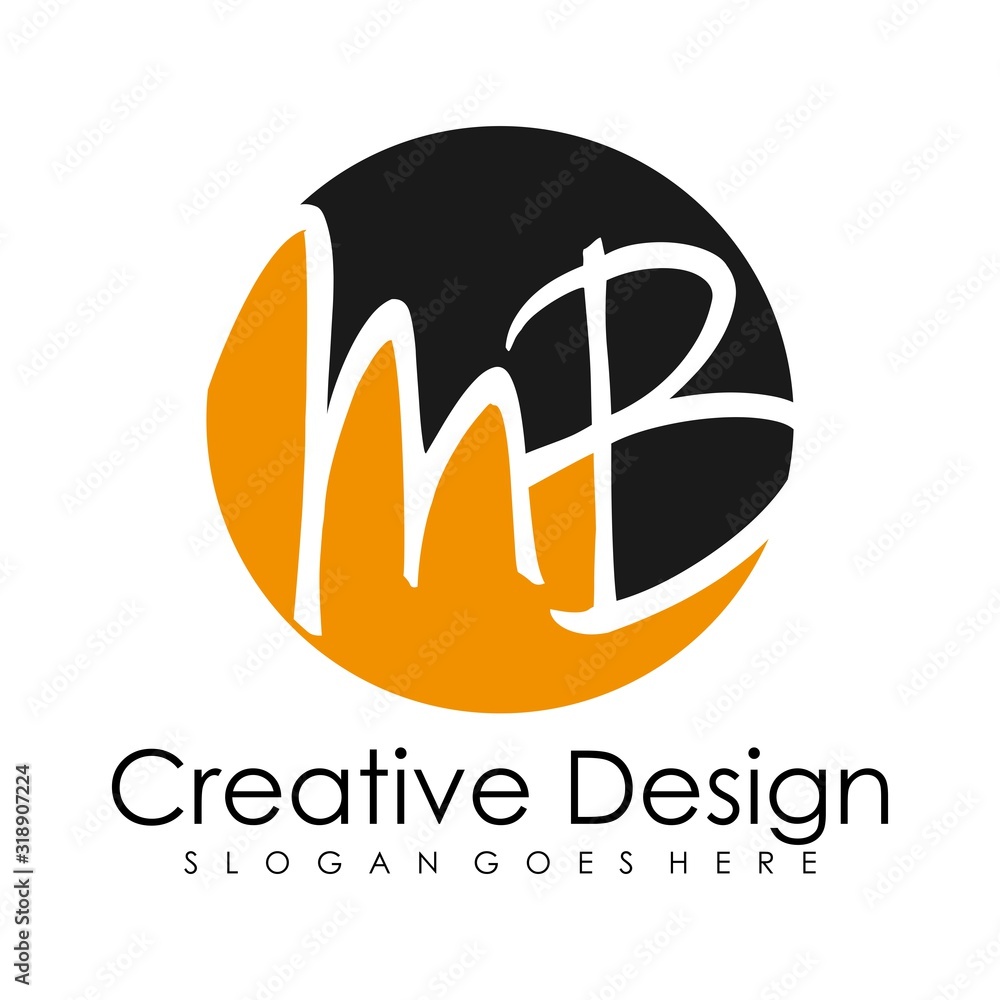 abstract initial letter M B logo design template. Creative Modern ...