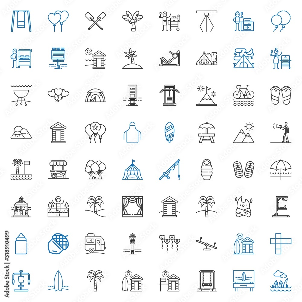 outdoor icons set Stock Vector | Adobe Stock