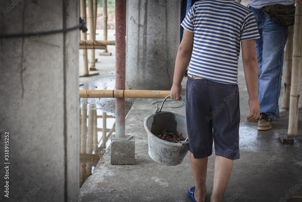 The concept of illegal child labor, Children are forced to work ...