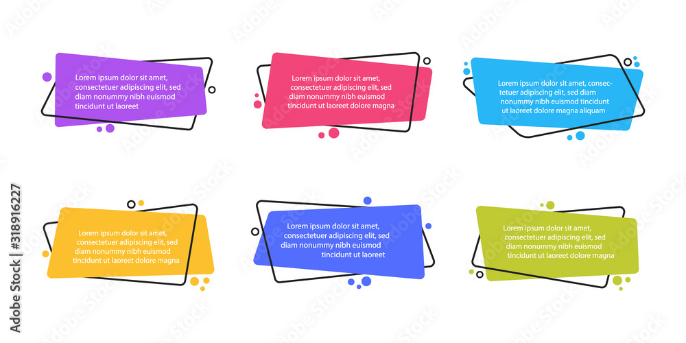 Super set different shape geometric flat banners. Modern abstract ...