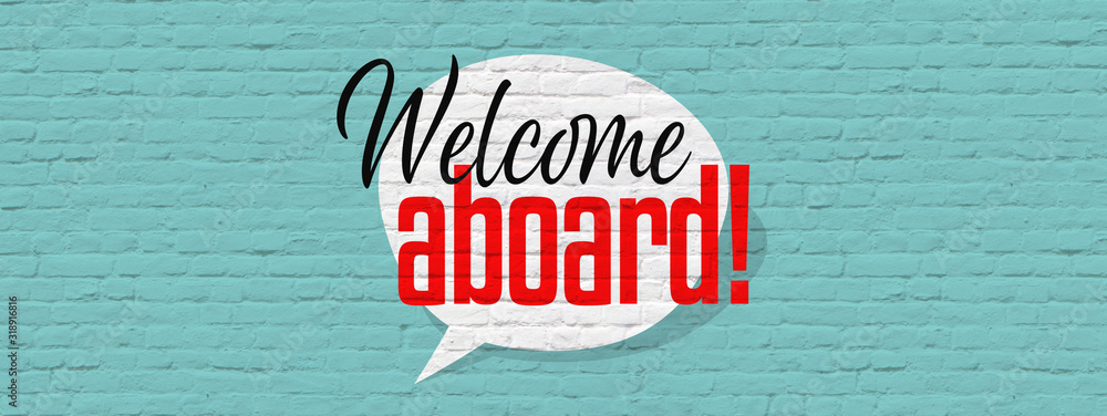 Welcome aboard ! Stock Illustration | Adobe Stock