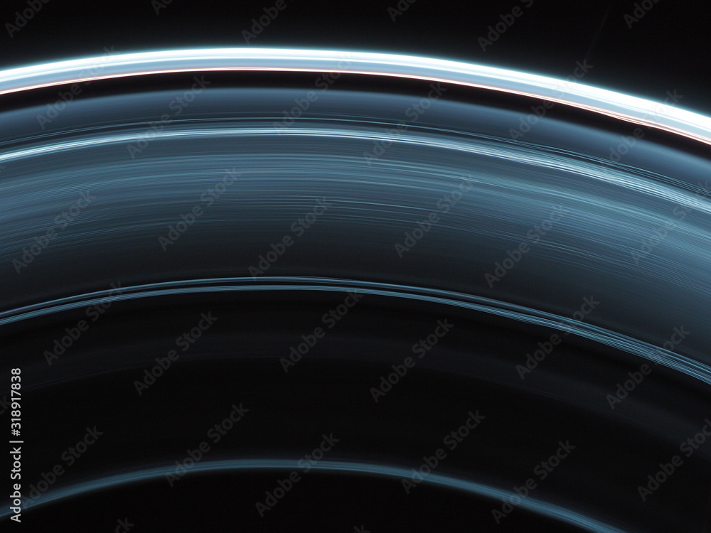 Planetary rings abstract background. Black and blue ellipsis on a deep ...