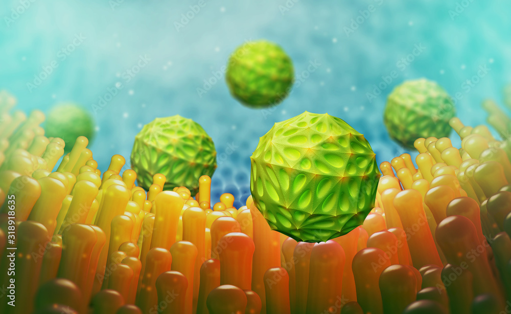 Flower pollen and allergic reaction. Pollen spores as allergens on the ...