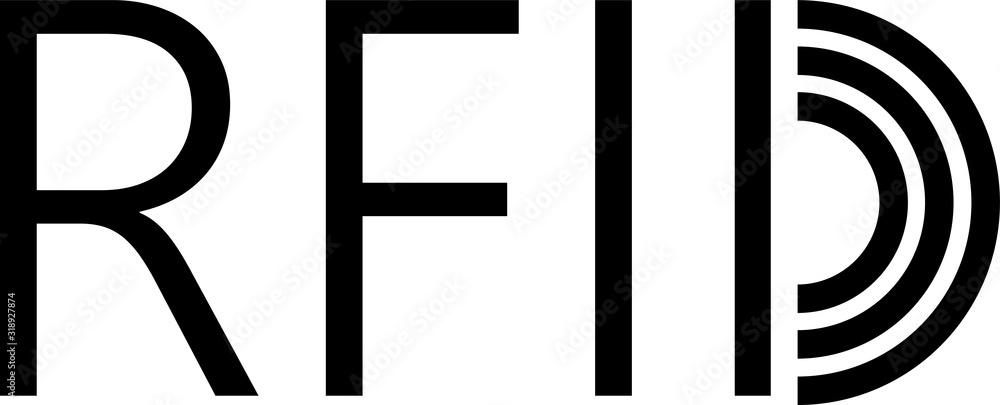 RFID logo, Radio-frequency identification icon Stock Vector | Adobe Stock