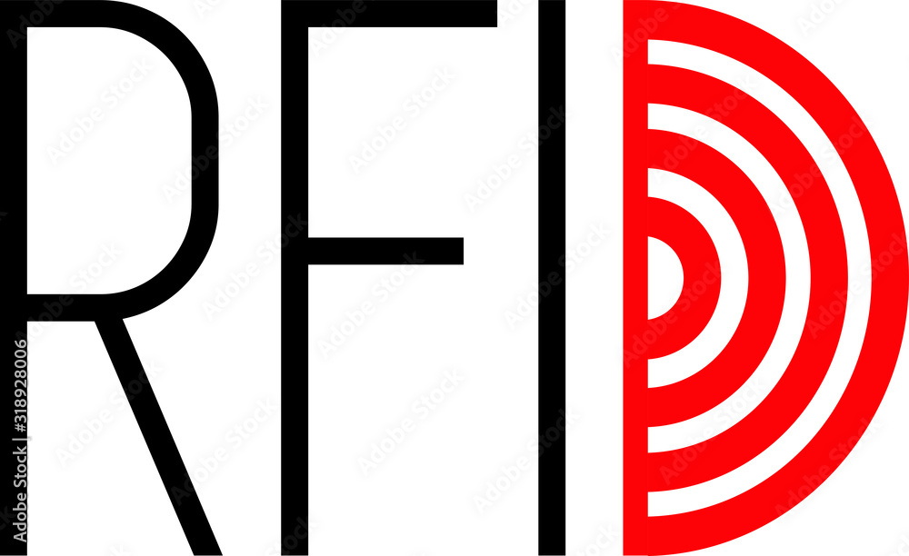 RFID logo, Radio-frequency identification icon Stock Vector | Adobe Stock