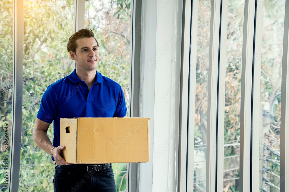 parcel delivery of a package through a service Customer and Pick up ...